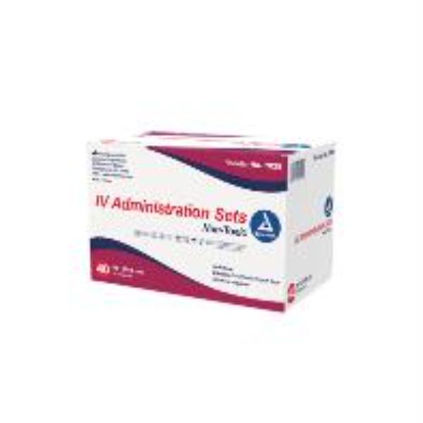 Dynarex IV administration set - 10 drops 98", 2 needle-free, Y port ...