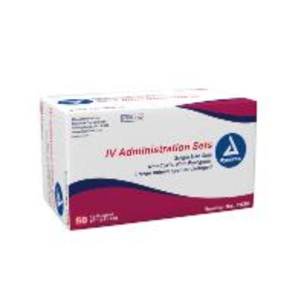 Dynarex IV Administration Set - 10 Drop, 83", 1 Needleless Port, 1 Inje ...
