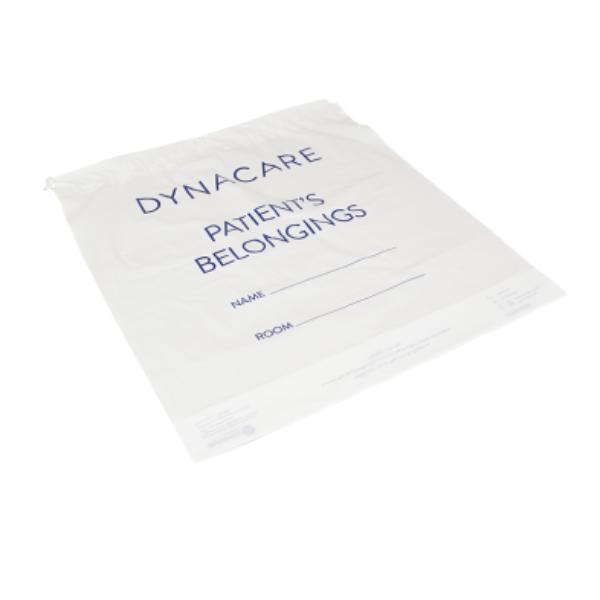 Dynarex Patient Belonging Bag - Drawstring, 16" x 18" x 4", White, 250 ...