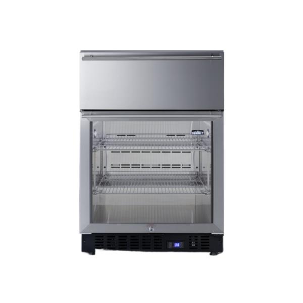 Accucold 24" Wide Built-In Commercial Beverage Refrigerator With Top ...