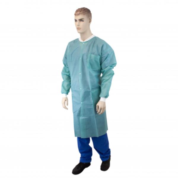 Dynarex Lab Coat w/ Pockets, X-Large, Teal, 3/10/cs 2095