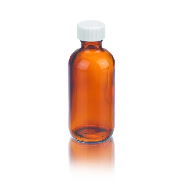 DWK Life Sciences 60 mL Wheaton Boston Round Bottle, Amber, Cs/24 W216843