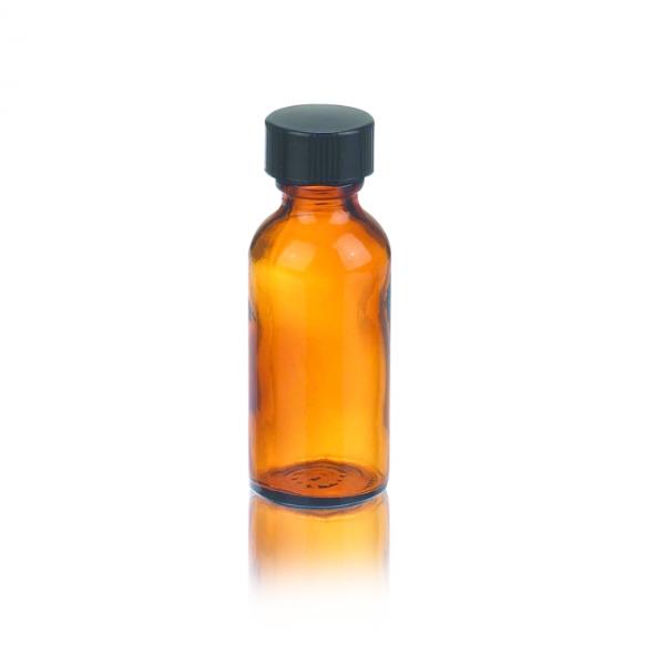 DWK Life Sciences 30 mL Wheaton Boston Round Bottle, Amber Cs/48 W216848