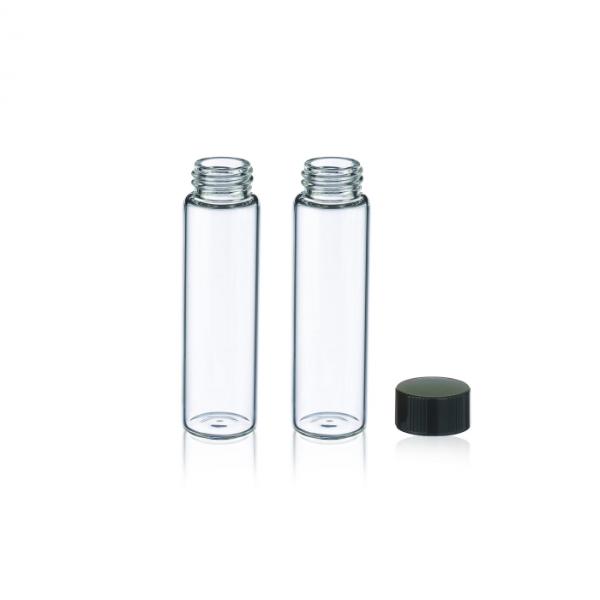 DWK Life Sciences 24 mL Wheaton E-C Sample Vials, PTFE / 14B Rubber Cs ...