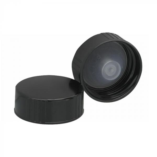 DWK Life Sciences Wheaton Black Phenolic Screw Cap, PE Cone Liner, 28 ...