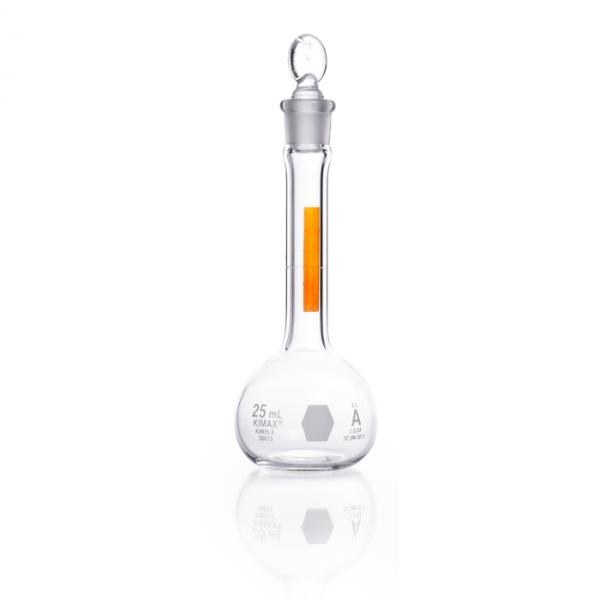 DWK Life Sciences 25 mL Kimble Kimax Volumetric Flask, Class A, with ...