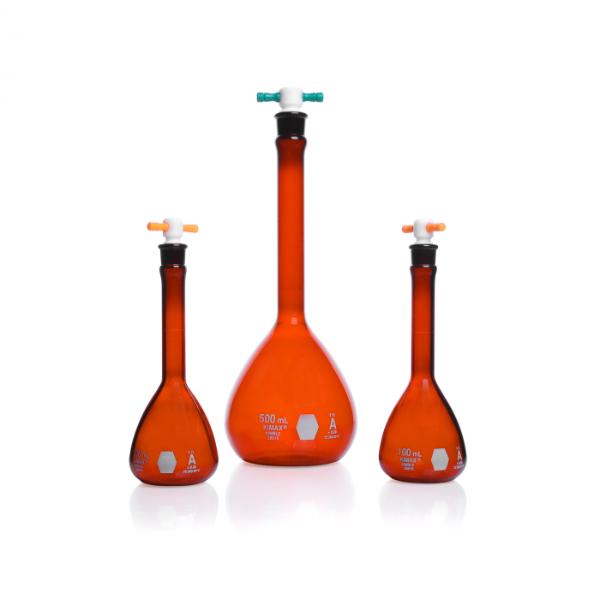 DWK Life Sciences 50 mL Kimble Ray-Sorb Volumetric Flask, with Color ...