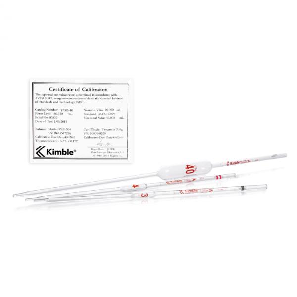 DWK Life Sciences 30 mL Kimble Kimax Volumetric Pipet, Class A, TD, Cs ...