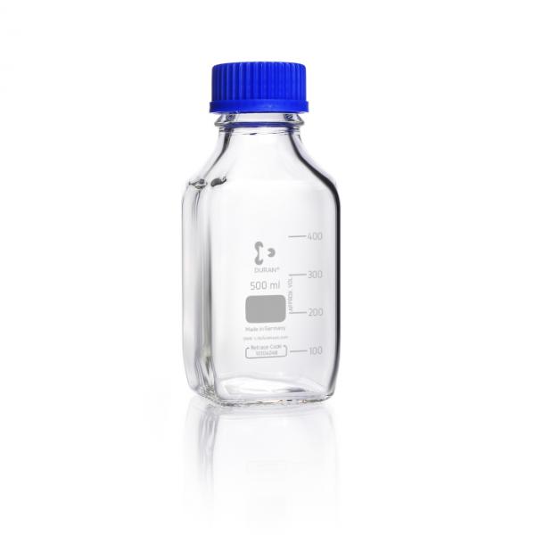 DWK Life Sciences 500 mL Duran GL 45 Laboratory Bottle Square, clear ...