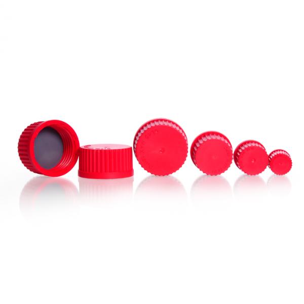 DWK Life Sciences Duran GL 14 High Temperature Screw Cap (PBT, red) Cs ...