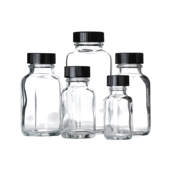 DWK Life Sciences 2oz Wheaton French Square Bottle, Poly Vinyl Lined ...