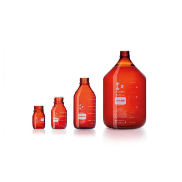 DWK Life Sciences 100 ml Duran Protect+ Gl 45 Laboratory Bottle, Amber ...