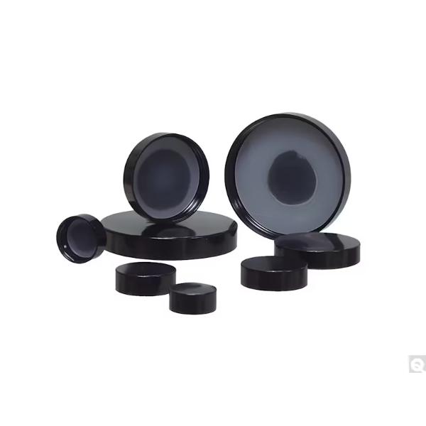 Qorpak 20-400 Black Phenolic Cap with Solid PE Liner 260208