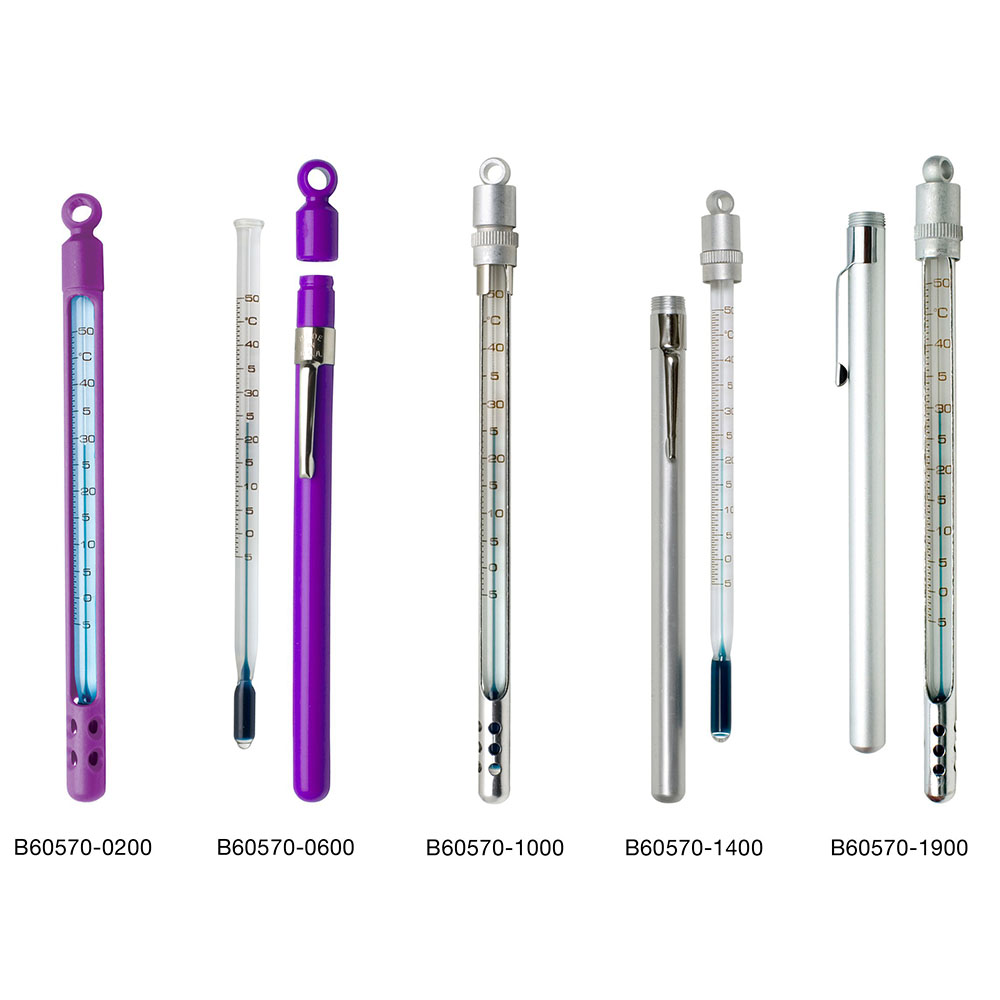 Enviro-Safe Liquid-In-Glass Pocket Thermometer;0 To 220F, Window ...