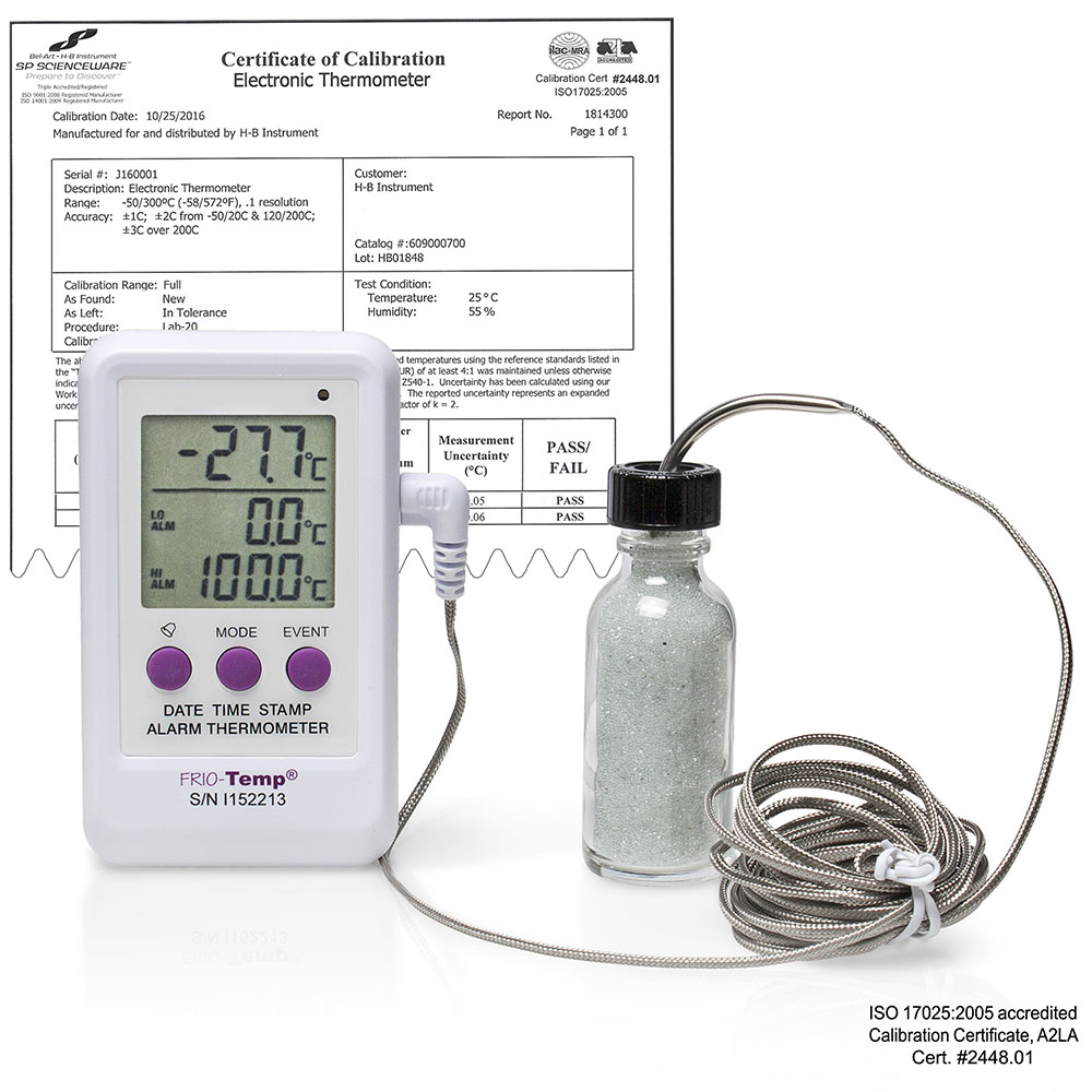 Frio Temp Calibrated Electronic Verification Thermometer;-50/200C Lab ...