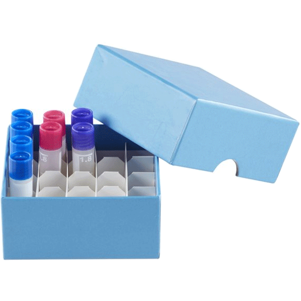 Heathrow Cardboard Cryogenic Tube box 25 place 5x5 format, for 1.5/2ml ...