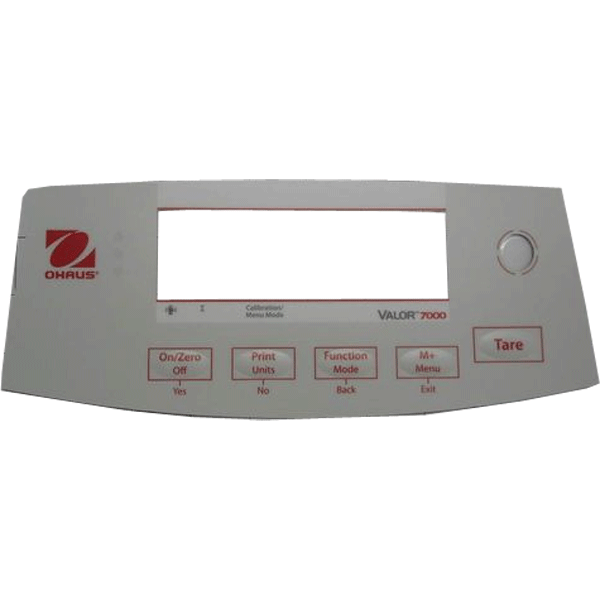 Ohaus Function Label Front EN V71