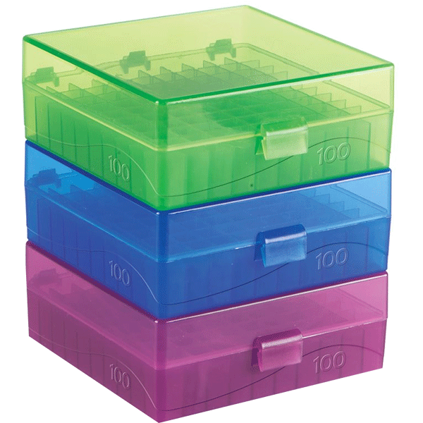 Heathrow 100-Well Microtube Storage Box, Assorted 120044