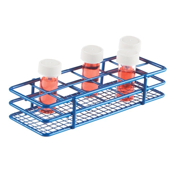 Heathrow Coated Wire Tube Rack 20-25mm 2x6 Format, Blue 120085 Lab ...