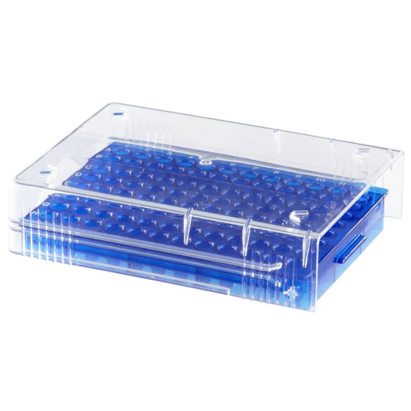 Heathrow Low Temp PCR Rack, 96 well, Blue 120539 Lab Equipment ...