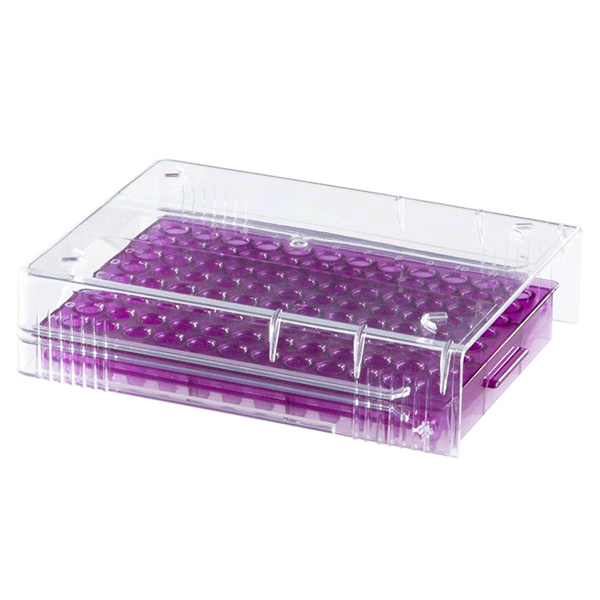 Heathrow Low Temp PCR Rack, 96 well, Purple 120541