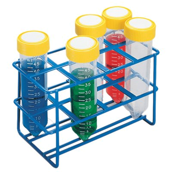 Heathrow Coated Wire Tube Rack 25-30mm 50mL Tubes, 6x8 Format, Blue ...