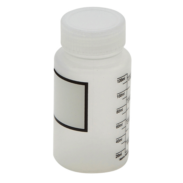 Polypropylene Graduated Bottles 125ml Case/12