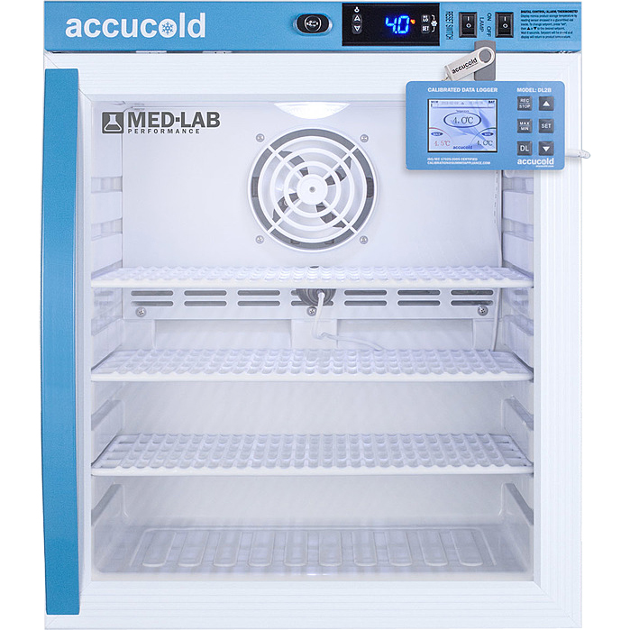 accucold Compact Laboratory Refrigerator, 1 Cu.Ft., Digital Data Logger ...