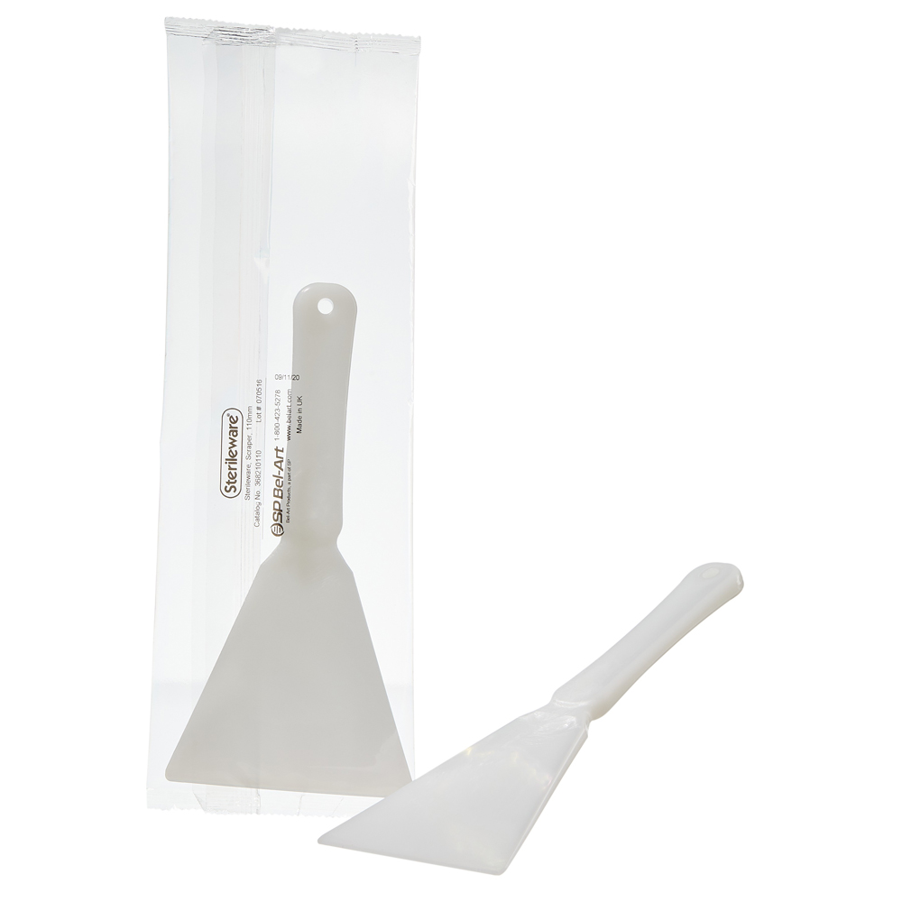 Bel-Art Sterileware Triangular Scraper, 11CM Width, 100 Pk. # 36821-0110
