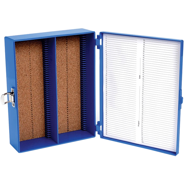 Heathrow Tall Slide Box 100-Place, Cork, Blue ( qty 1 ) HS15979A
