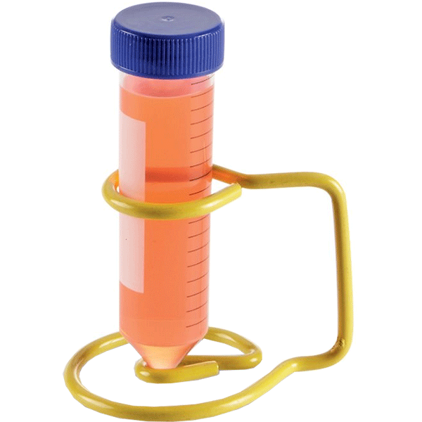 Heathrow 1-Well Wire Tube Rack for 50mL Tubes, Yellow HS23051