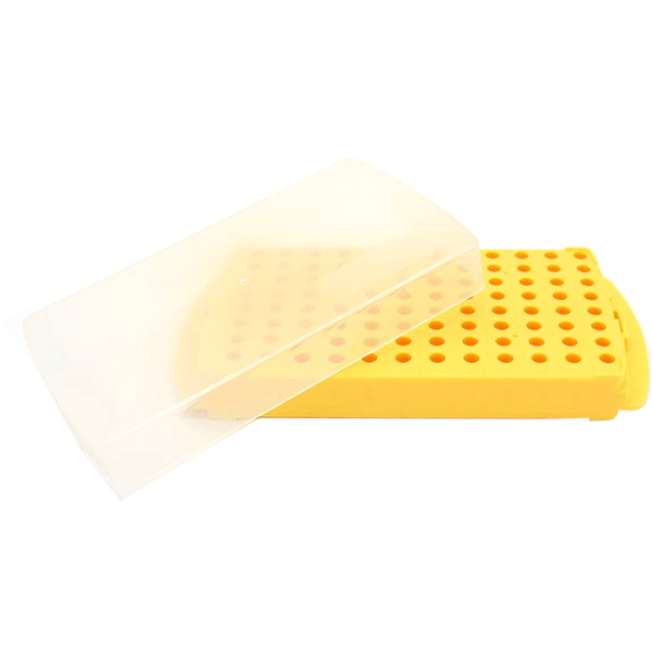 Heathrow 96-Well Reversible Tube Rack, Yellow HS2345F