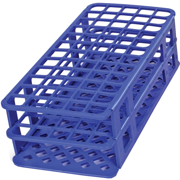 Heathrow Fold & Snap Tube Rack 17mm 60-Place, Blue HS243077B Lab ...