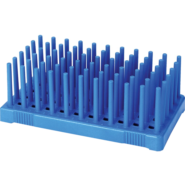Heathrow Peg Tube Rack 96-Place, 10-14mm, Blue HS24312B Lab Equipment ...