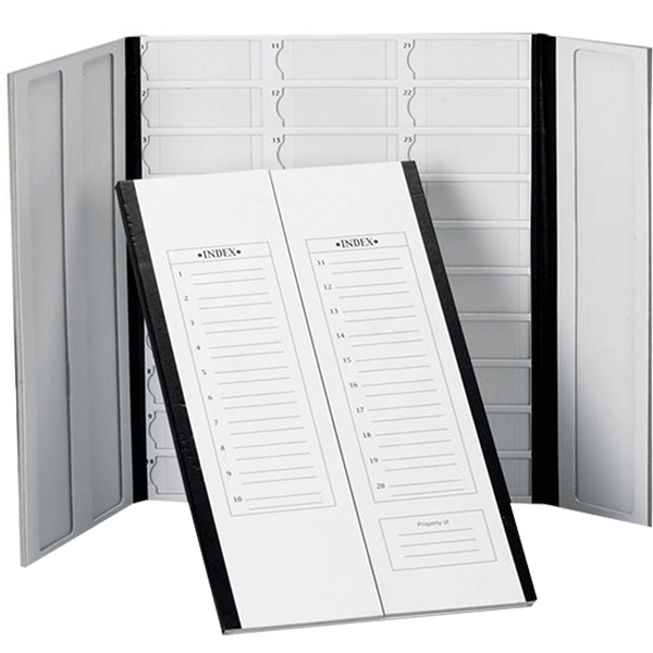 Heathrow 20-Place Cardboard Slide Tray, Black Trim HS9902