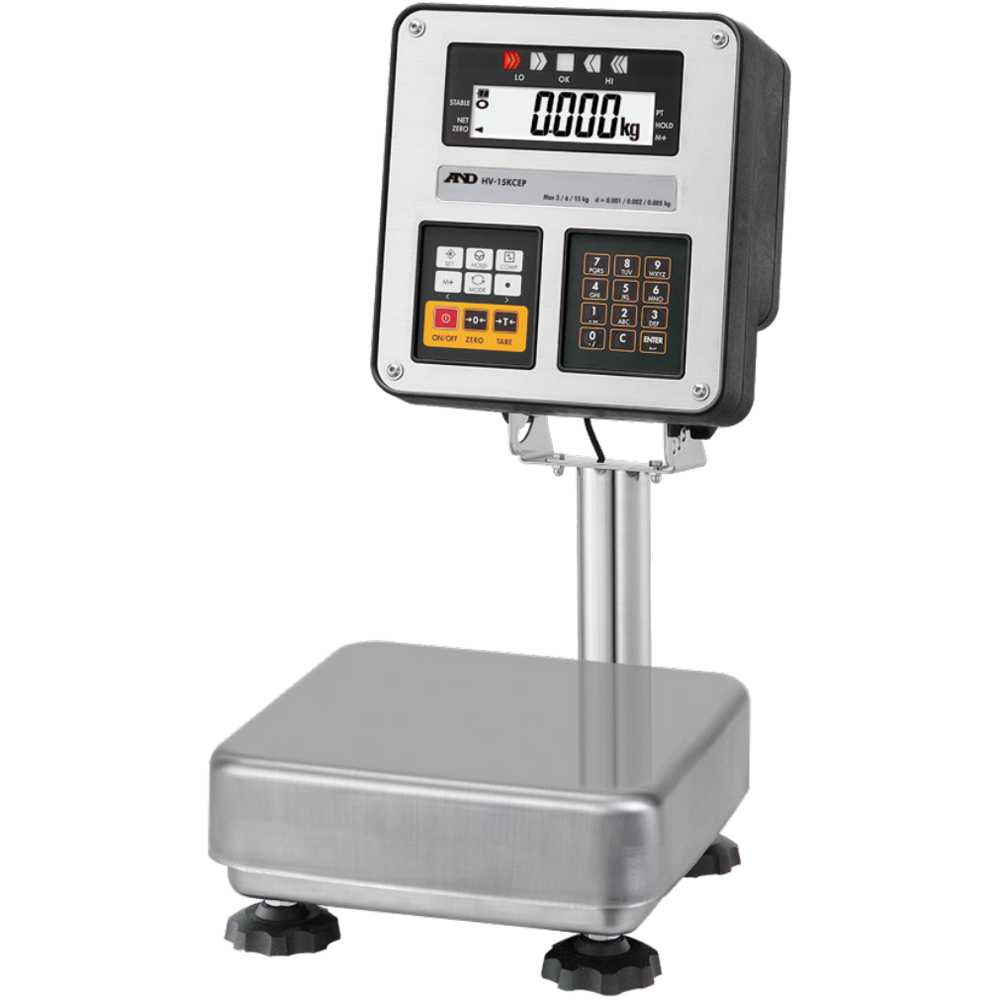 A&D HW-10KCEP Intrinsically Safe Bench Scale, 20lb x 0.002lb / 10kg x 0 ...
