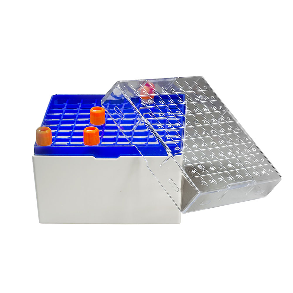 Bel-Art Cryo-Safe Vial Storage Box;81 Places, For 5ML Tubes (Pack of 4)