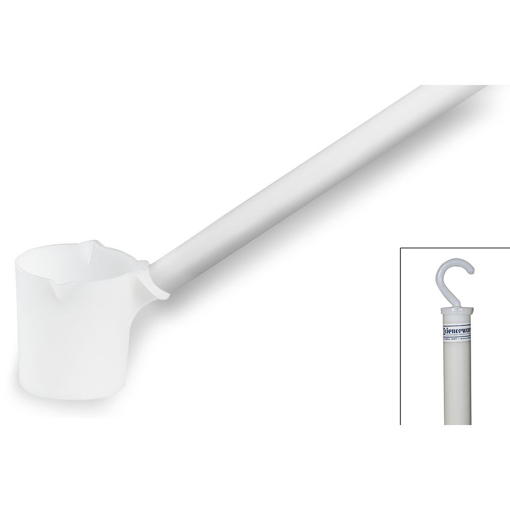 Bel-Art Long-Handled Dipper; 16oz, 6Ft Handle, Plastic Lab Equipment ...