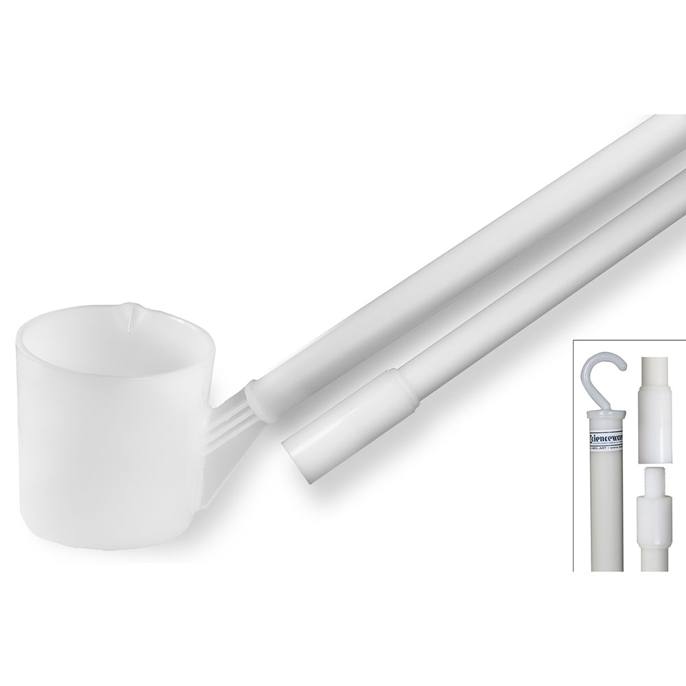 Bel-Art Long-Handled Dipper; 32oz, 12Ft 2 Piece Handle, Plastic Lab ...