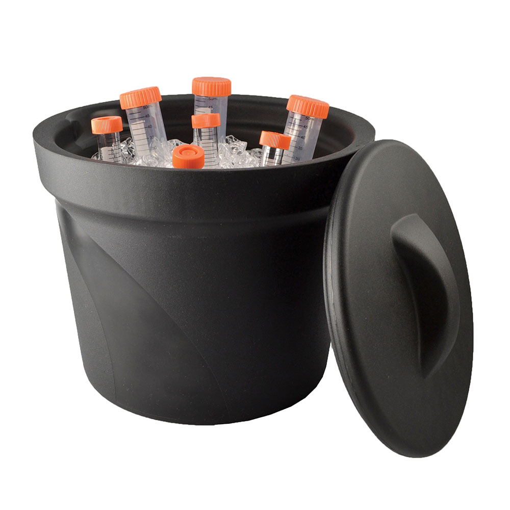 Bel-Art Magic Touch 2 High Performance Black Ice Bucket; 4 Liter With Lid