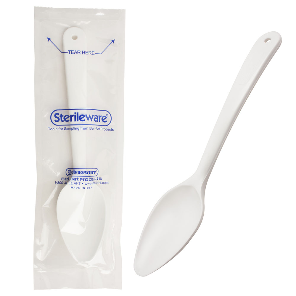 Bel-Art Large Sterile Sampling Spoon; 30mL, Individually Wrapped (Pack ...