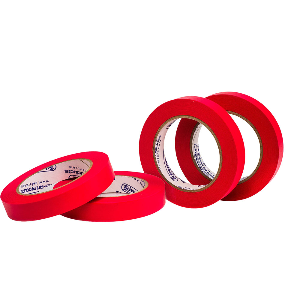 Bel-Art Write-On Red Label Tape; 40YD Length 3/4 IN Width (Pack of 4 ...