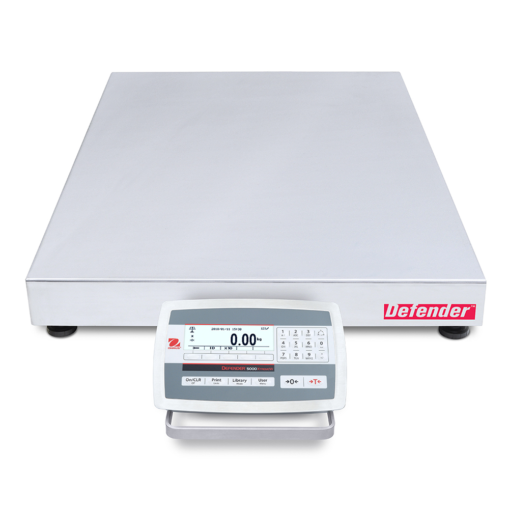 Ohaus D52XW125WQV5 Defender 5000 Low Profile, Washdown Bench Scales Lab ...