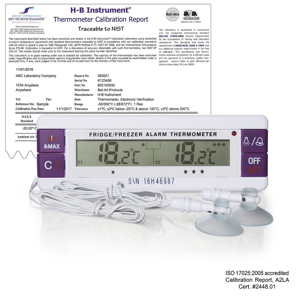 Durac Calibrated Dual Zone Electronic Thermometer,Waterproof Sensors ...
