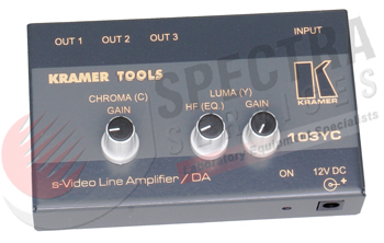 KRAMER 103YC 1:3 S-VIDEO (Y/C) DISTRIBUTION AND LINE AMPLIFIER Lab ...